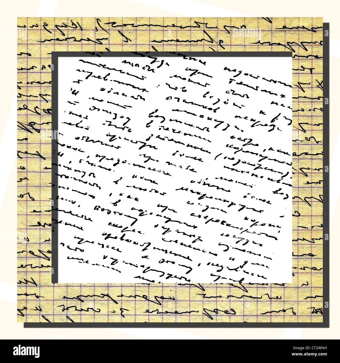 decorative frame from old paper Stock Photo - Alamy