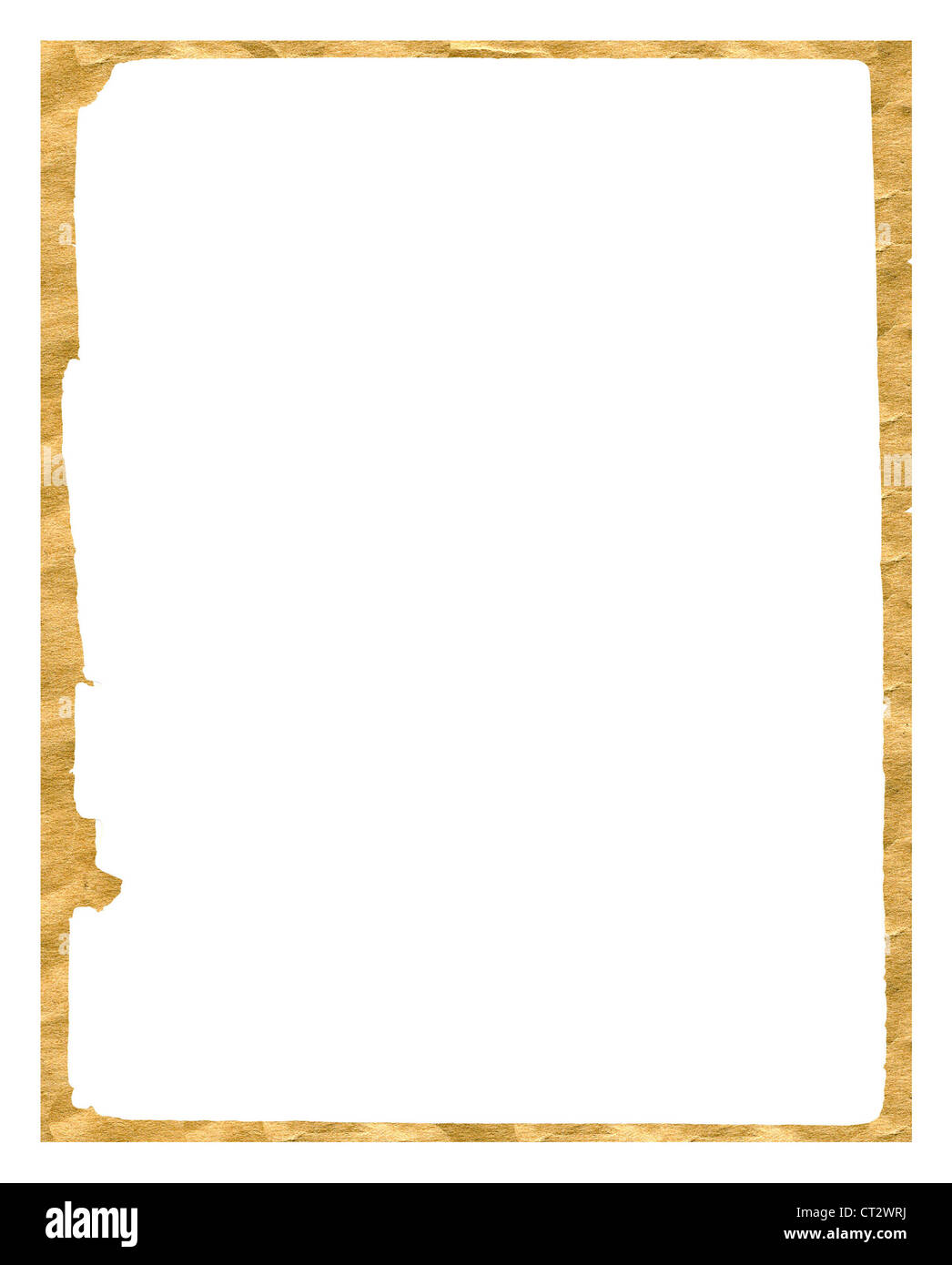 frame from old paper on white background Stock Photo - Alamy