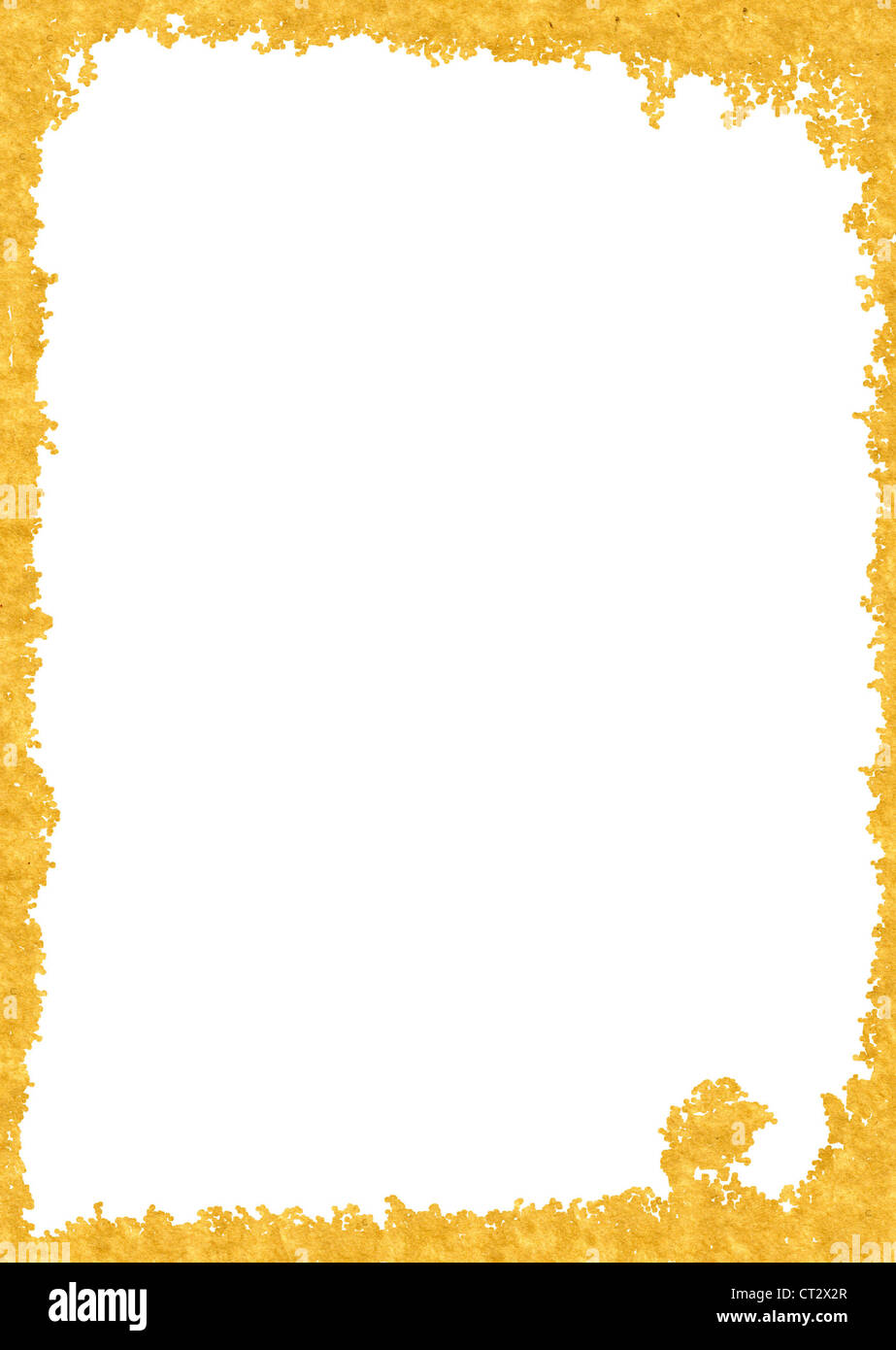 frame from old paper on white background Stock Photo - Alamy