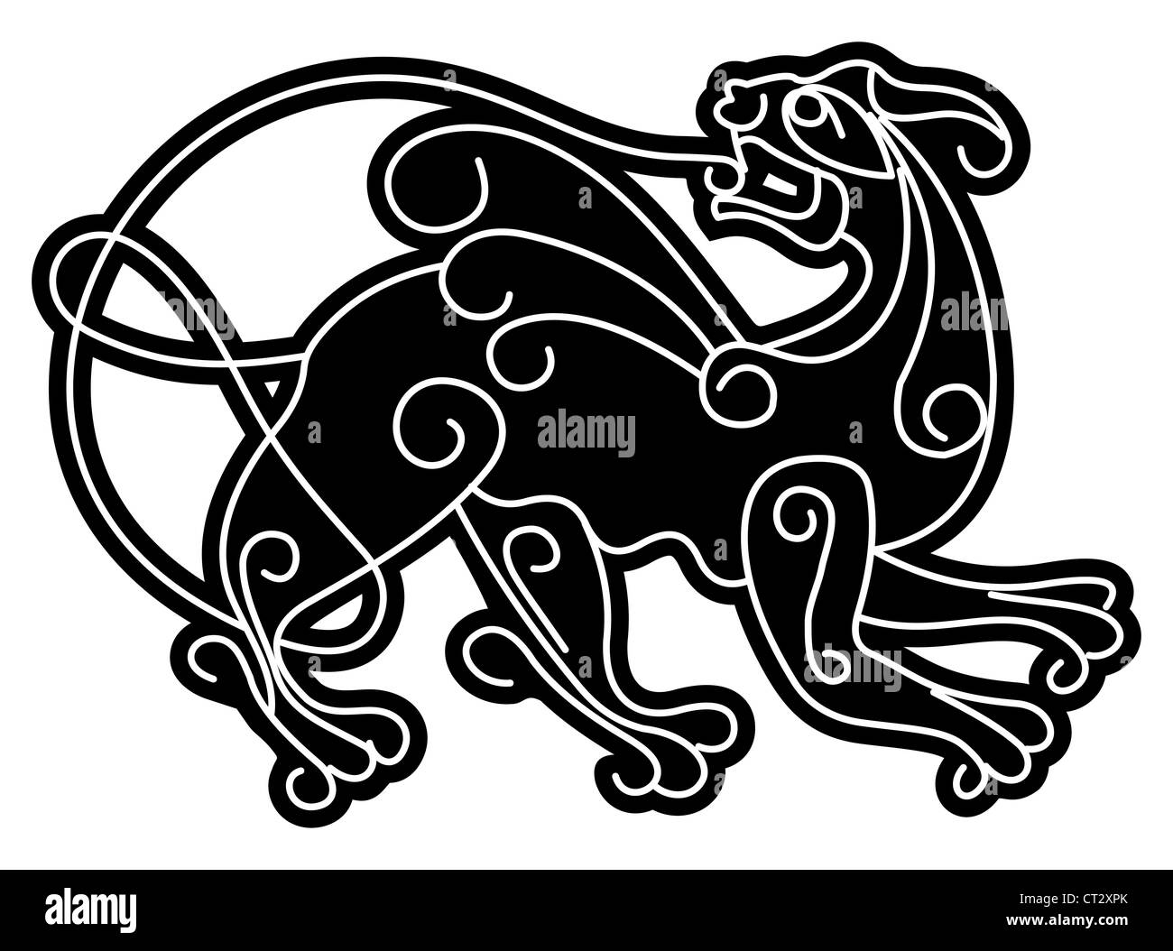 Simargl. Slavic mythical animal. Vector illustration Stock Photo - Alamy