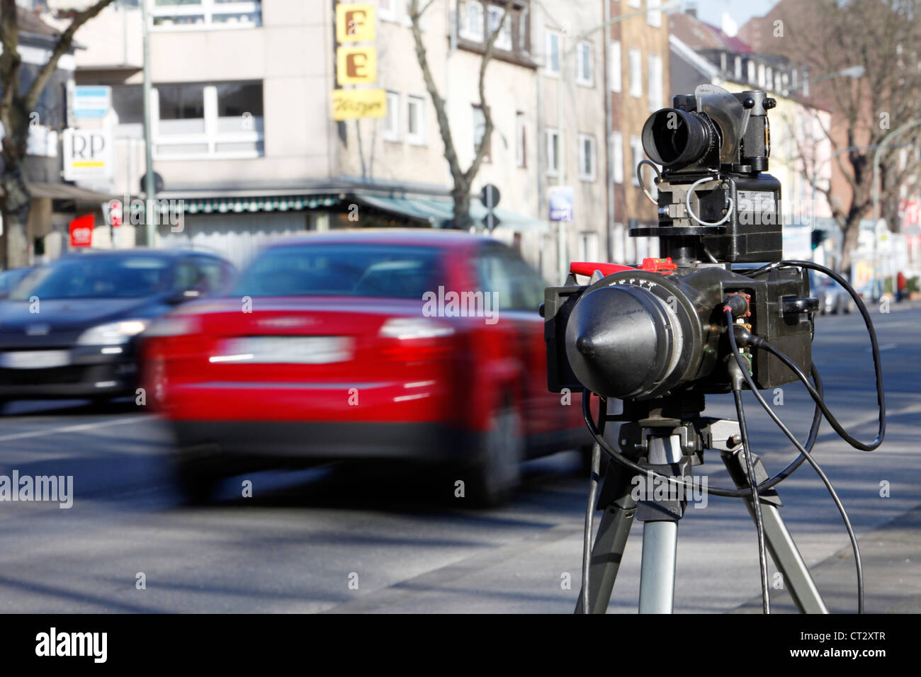 Police traffic, speed control. Radar control Stock Photo - Alamy