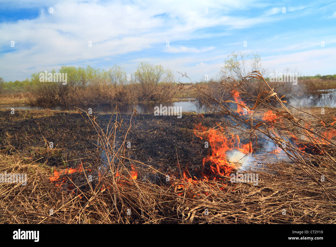 Fire on field hi-res stock photography and images - Alamy