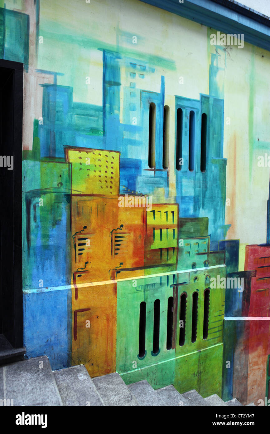 Basel Old Town, urban guerilla art Stock Photo - Alamy