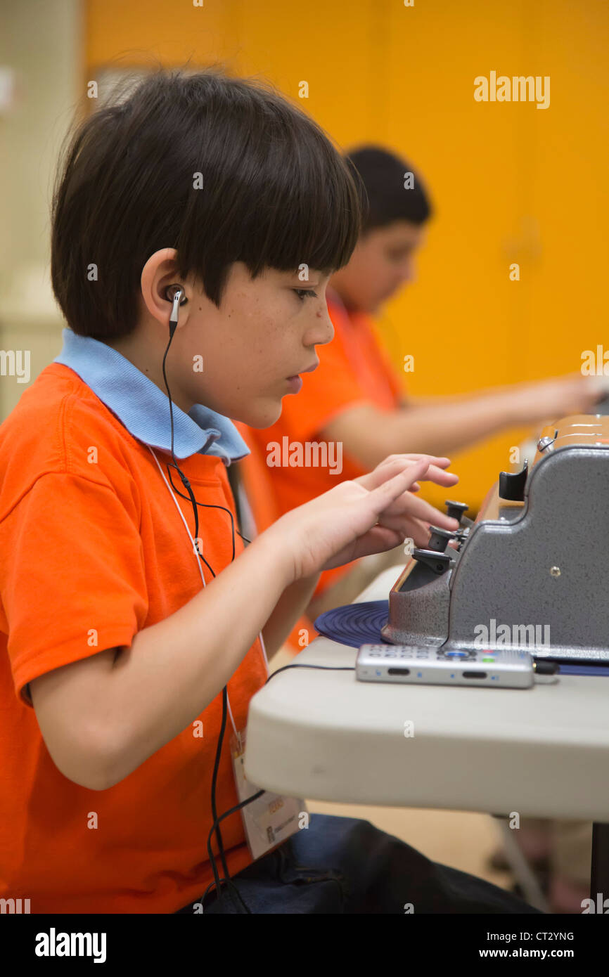 Blind students participate in the National Braille Challenge Stock ...