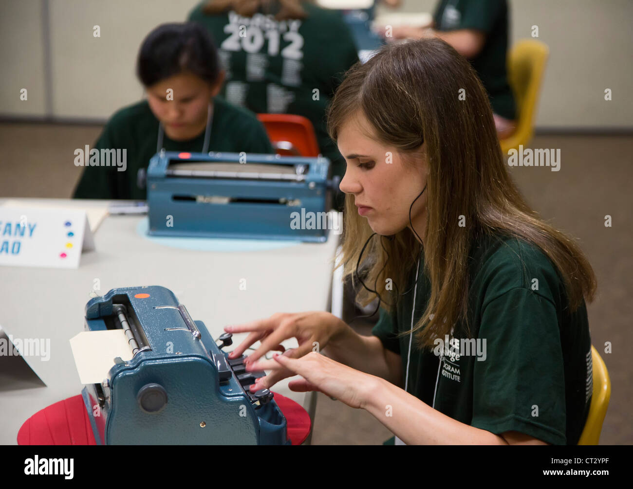Blind students participate in the National Braille Challenge Stock ...