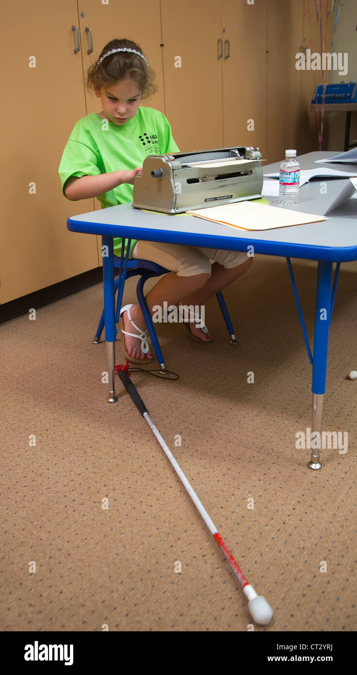 Blind girl and students hi-res stock photography and images - Alamy