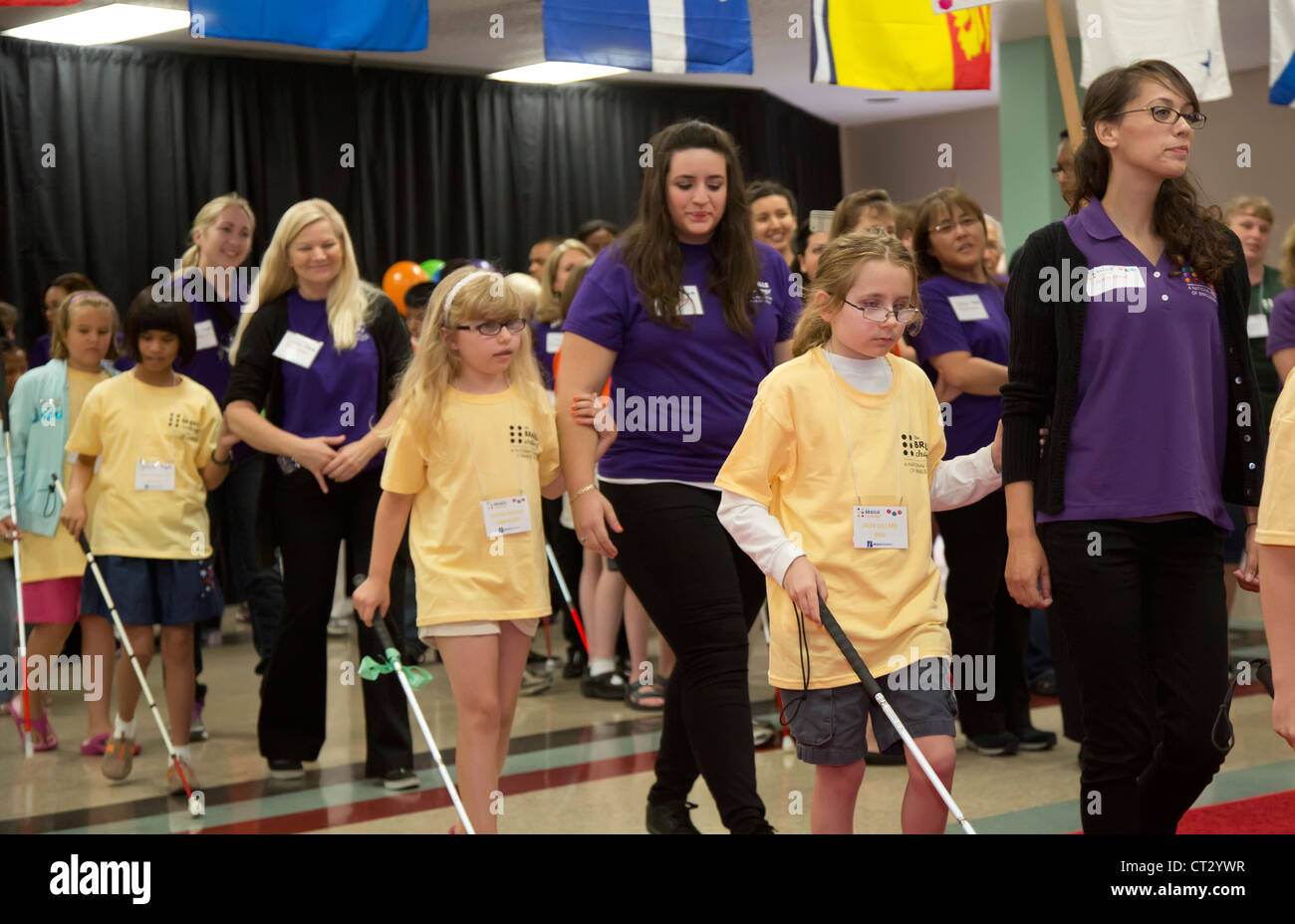 Blind girl and students hi-res stock photography and images - Alamy