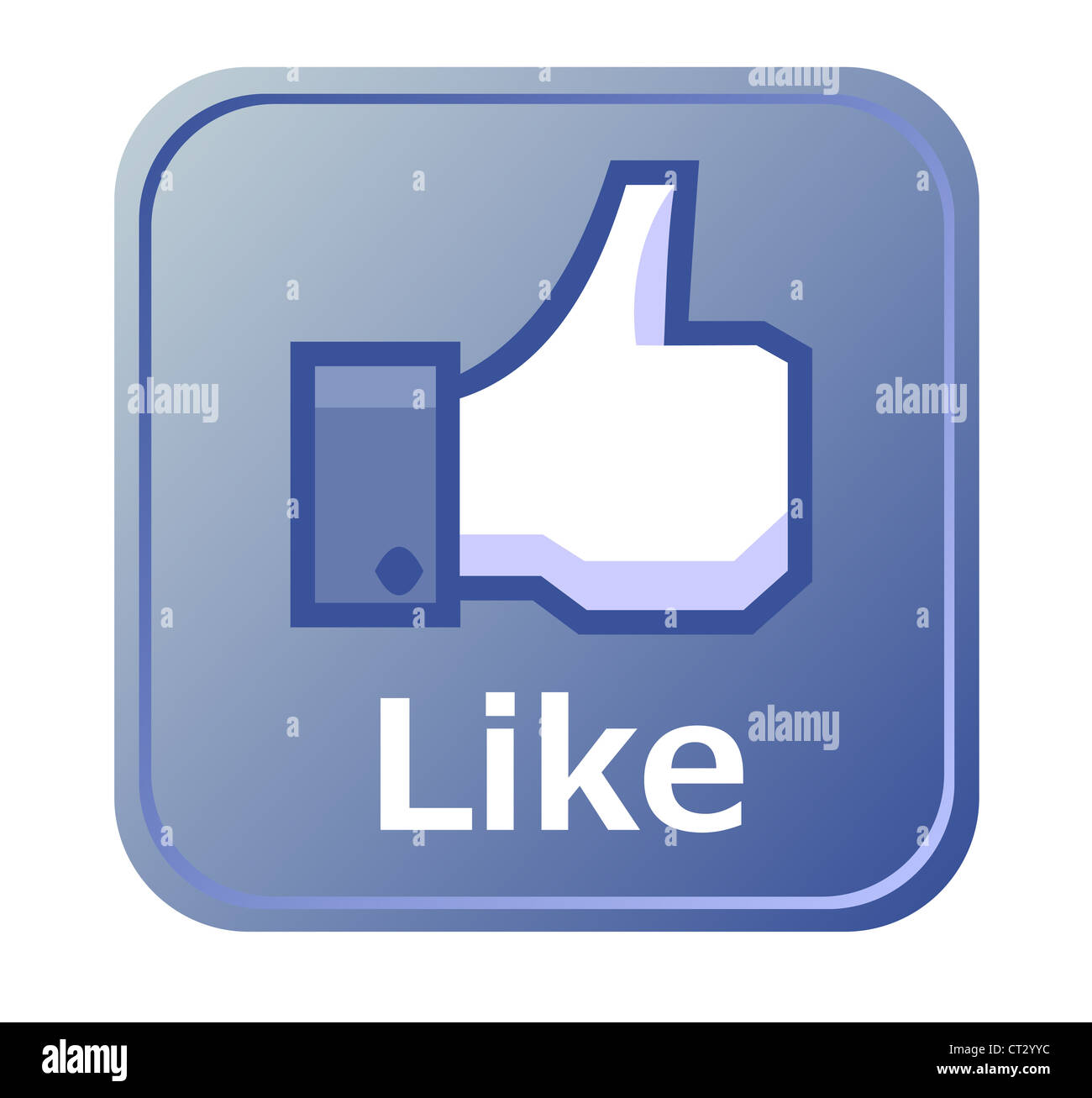 Thumbs up button - like button Stock Photo - Alamy