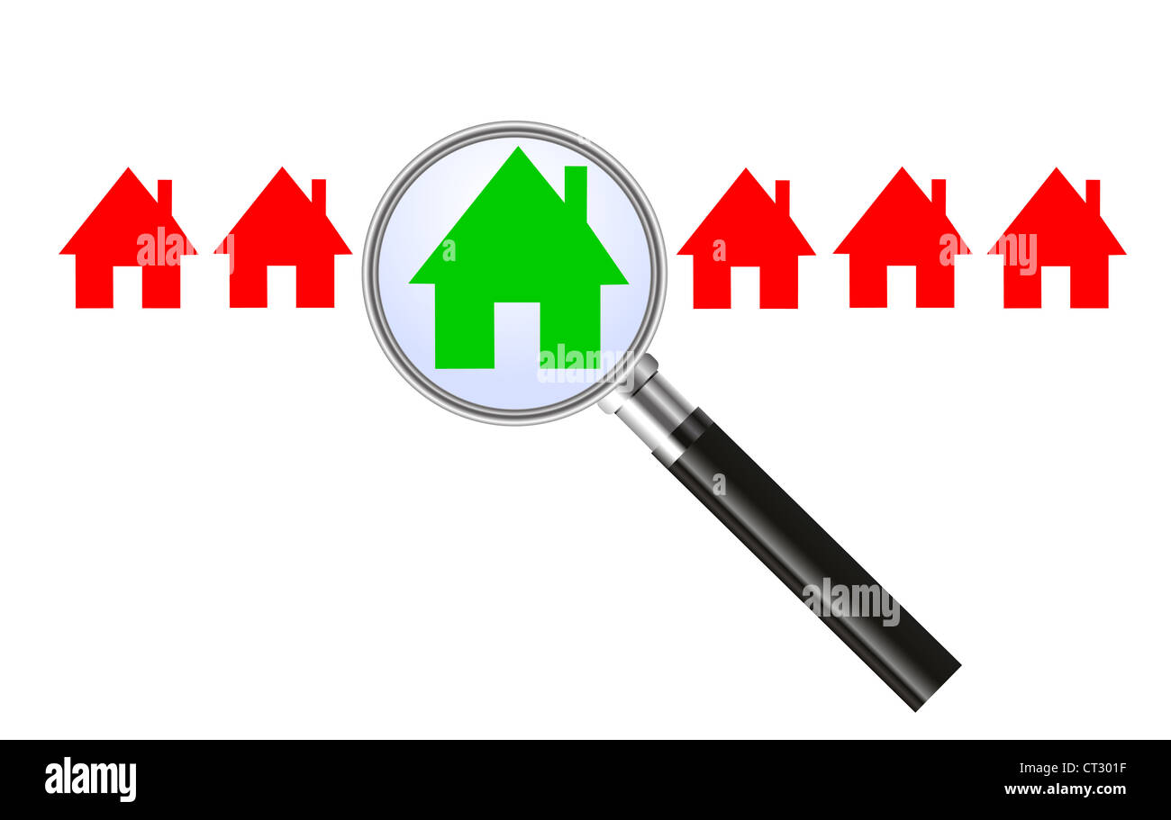 Searching for a house - concept Stock Photo - Alamy