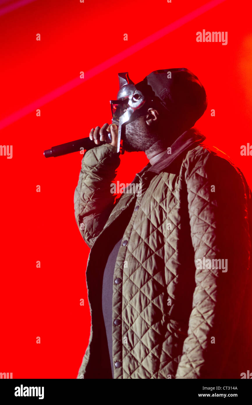 MF DOOM - Bloc Festival, London Pleasure Gardens 2012 Stock Photo - Alamy