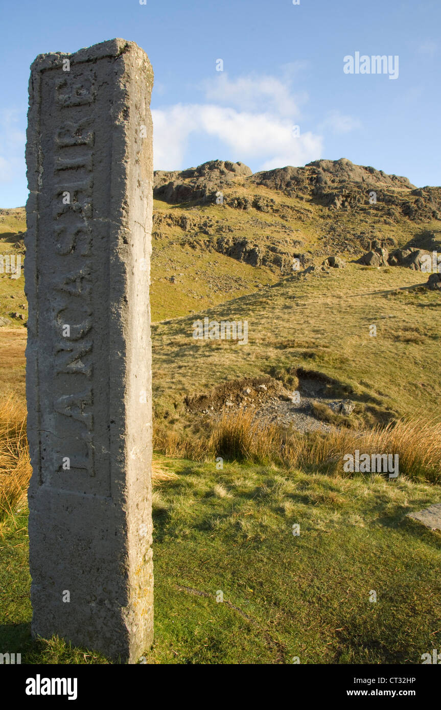 The Three Shires Stone Lancashire Stock Photo - Alamy