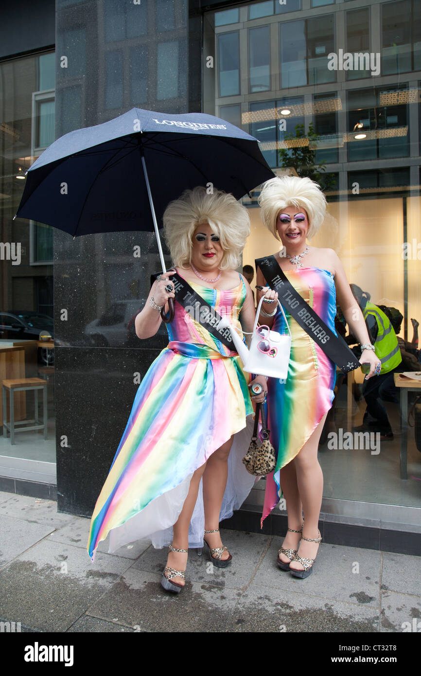 Celebrations during world pride London, with dancing singing and drag ...