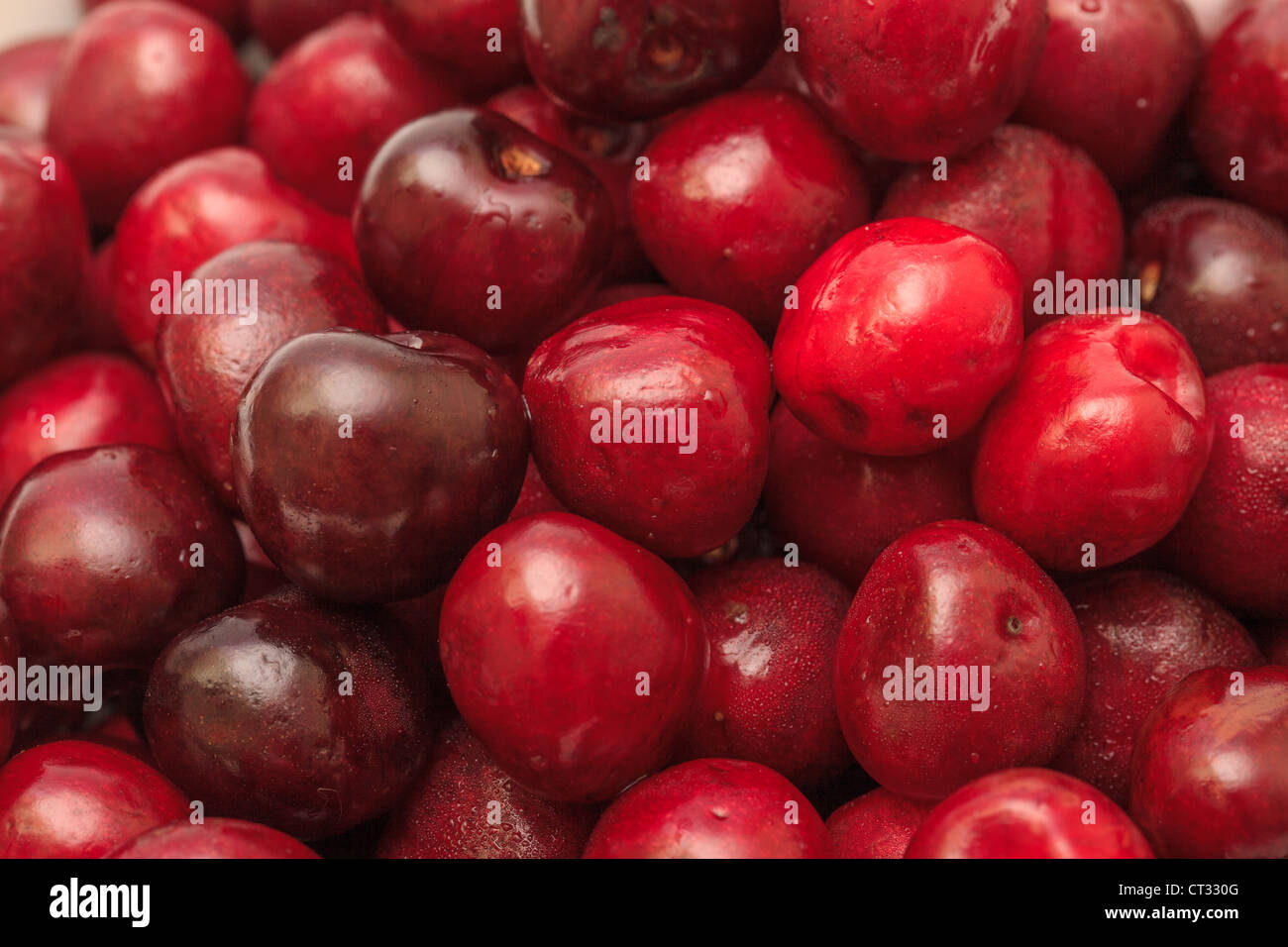 Ripe Cherries, closeup Stock Photo - Alamy