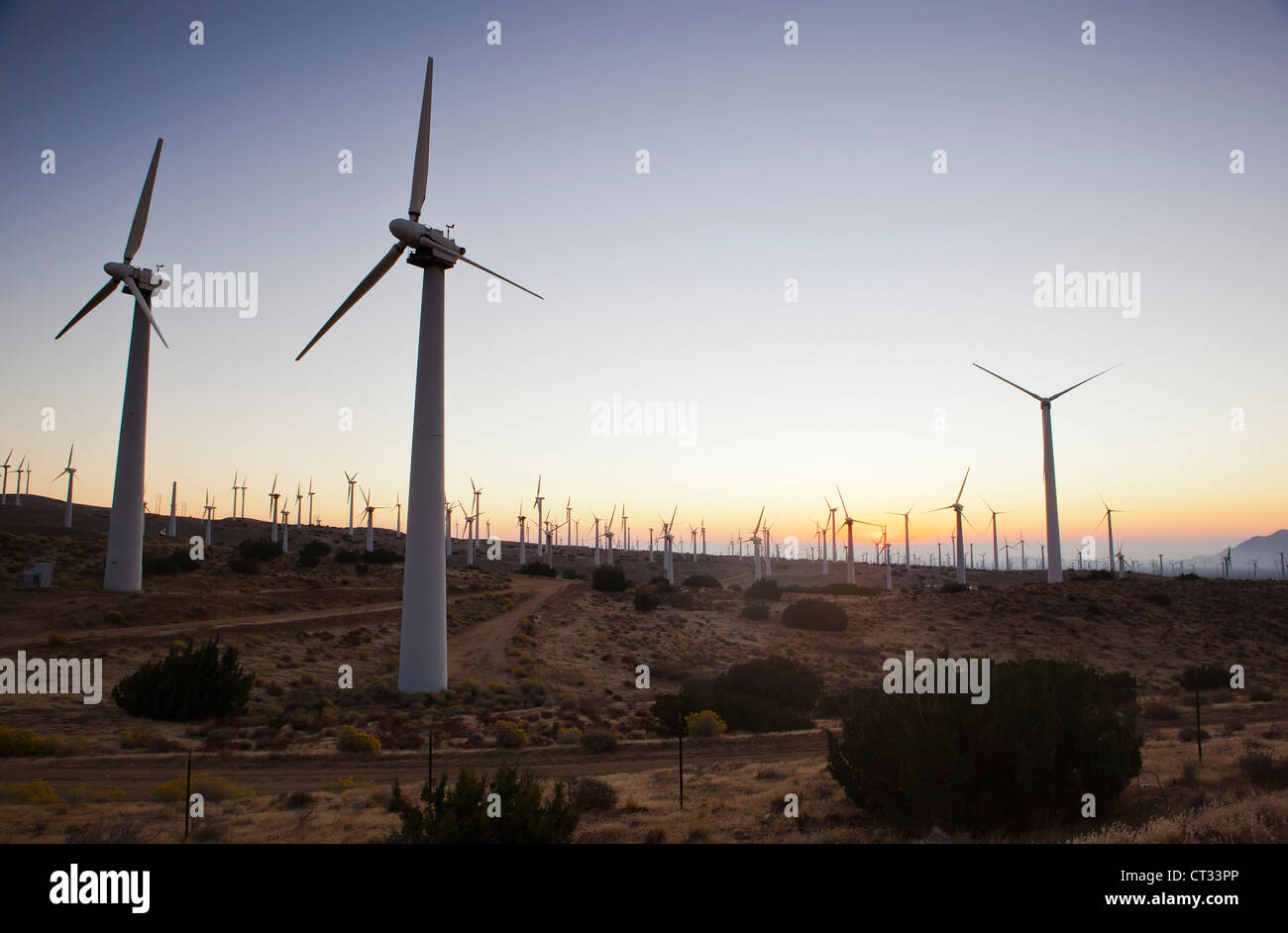 Wind turbines just outside Mojave, California, USA Stock Photo - Alamy