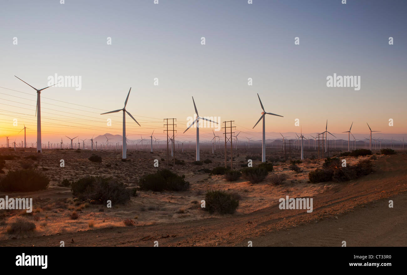 Wind turbines just outside Mojave, California, USA Stock Photo - Alamy