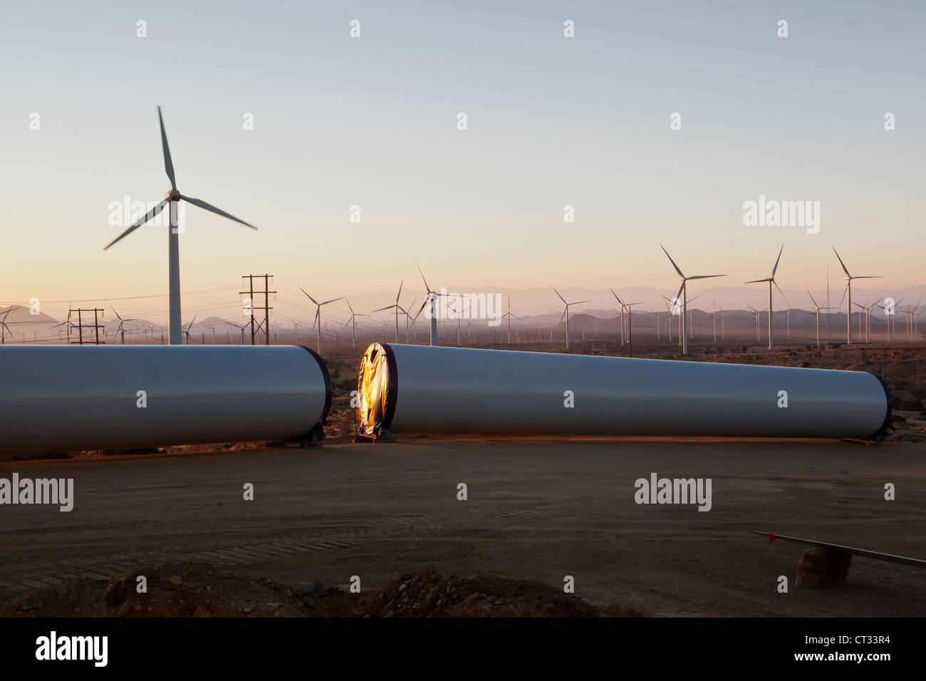 Wind turbines just outside Mojave, California, USA Stock Photo - Alamy