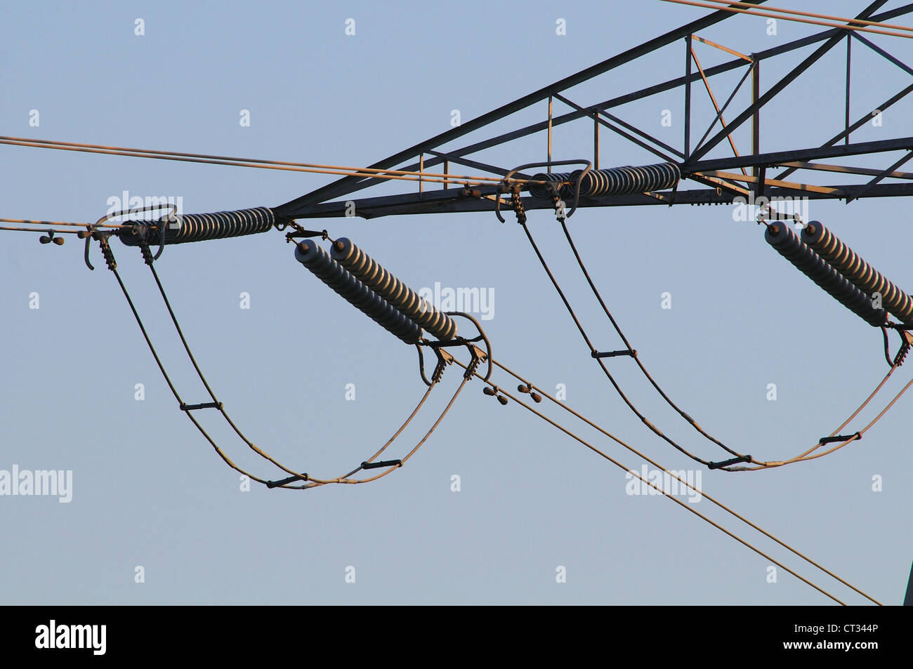 High voltage power lines Stock Photo - Alamy