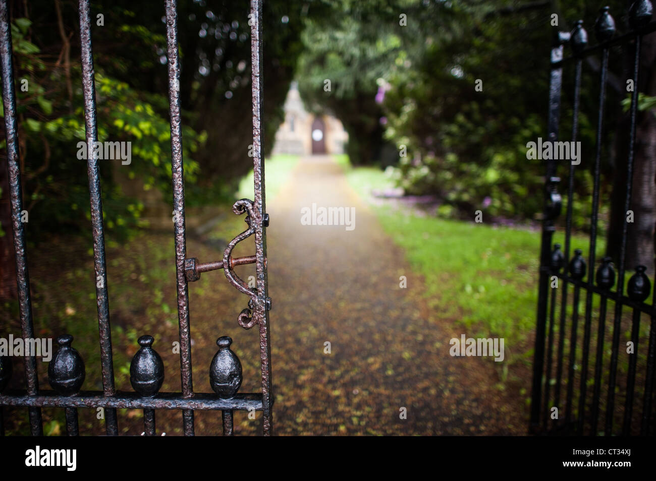Partly open gate hi-res stock photography and images - Alamy