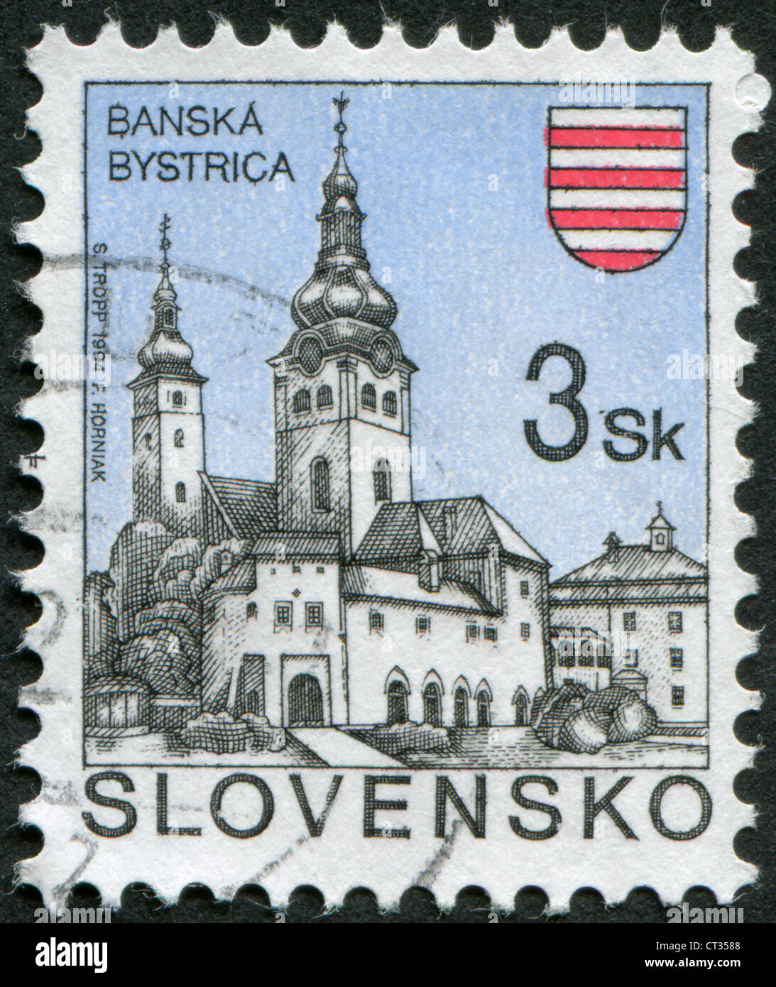 SLOVAKIA - CIRCA 1994: Postage stamps printed in Slovakia, represented ...