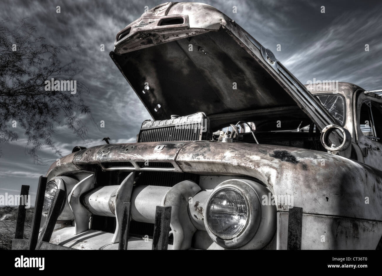 Old truck abandoned in the Arizona desert USA Stock Photo - Alamy