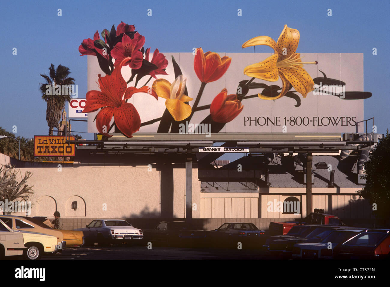 Flower billboard in Hollywood, CA Stock Photo - Alamy