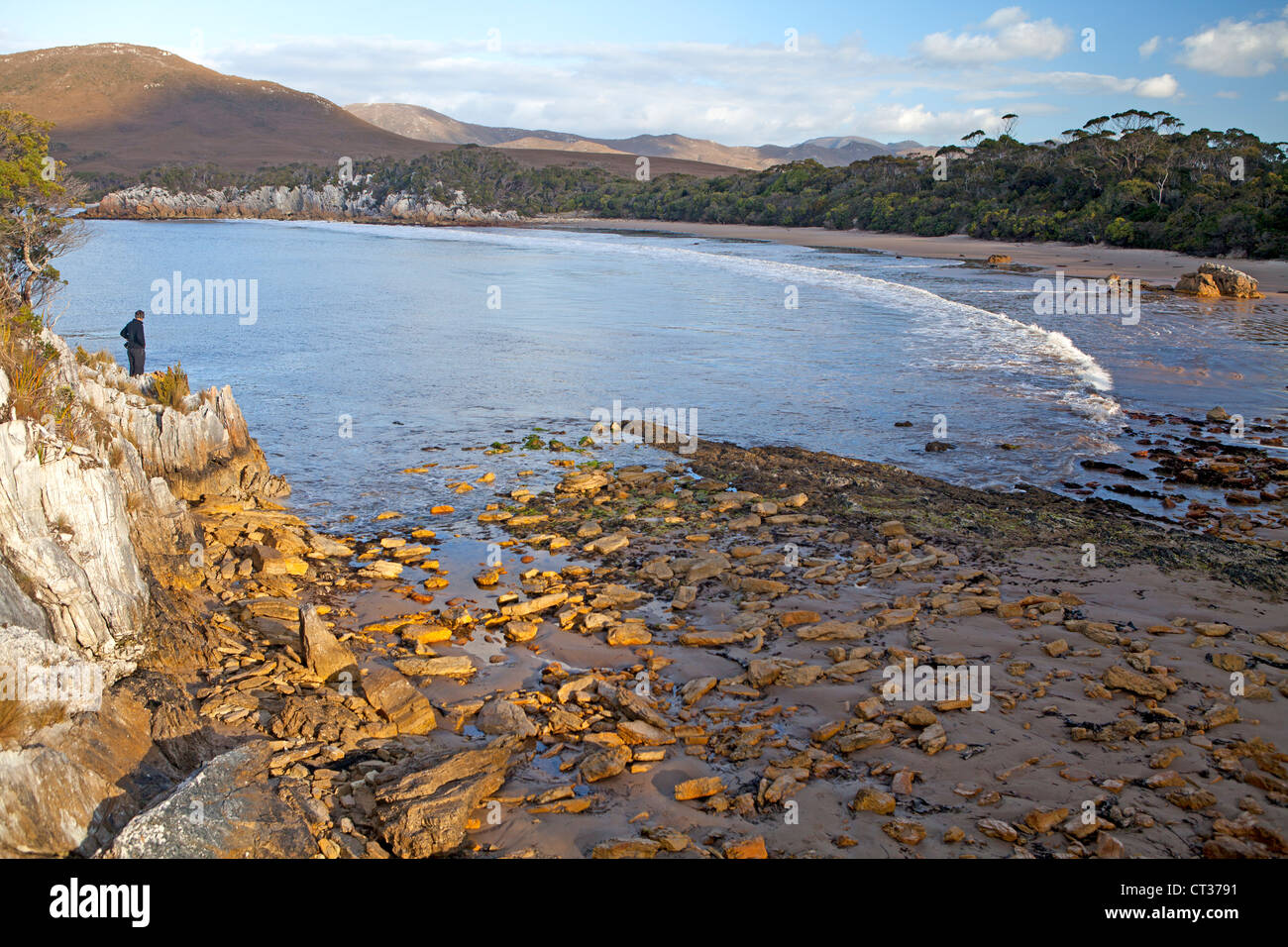Spain Bay on Port Davey in Tasmania's Southwest National Park Stock ...