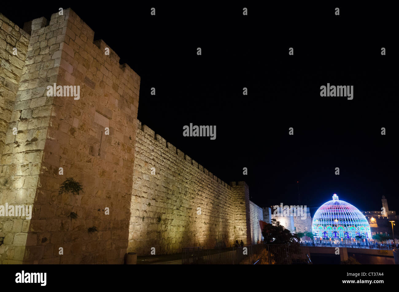JERUSALEM, ISRAEL -JUNE 6: The Jerusalem Festival of Light on June 6 ...