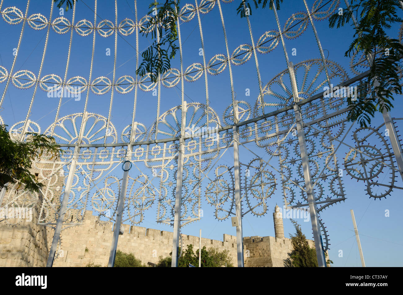 JERUSALEM, ISRAEL -JUNE 6: The Jerusalem Festival of Light on June 6 ...