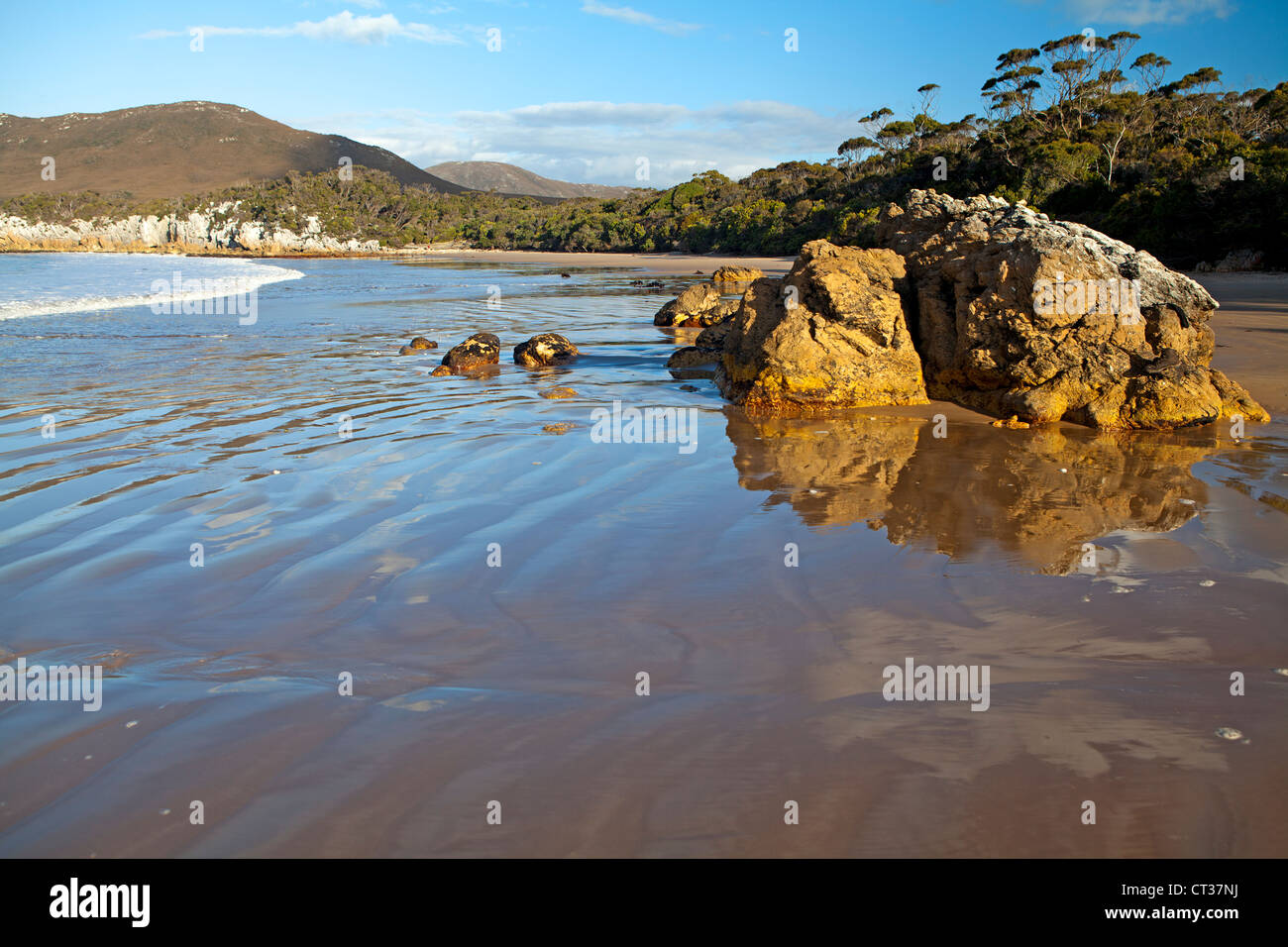 Spain Bay on Port Davey in Tasmania's Southwest National Park Stock ...