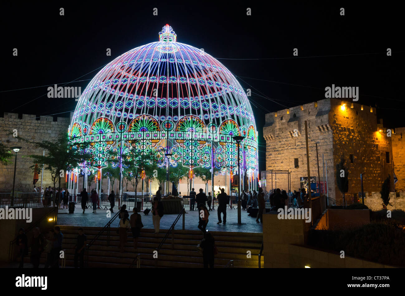 JERUSALEM, ISRAEL -JUNE 6: The Jerusalem Festival of Light on June 6 ...