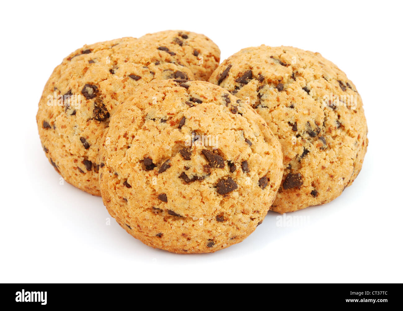 Pile of cookies with chocolate isolated on white background Stock Photo ...