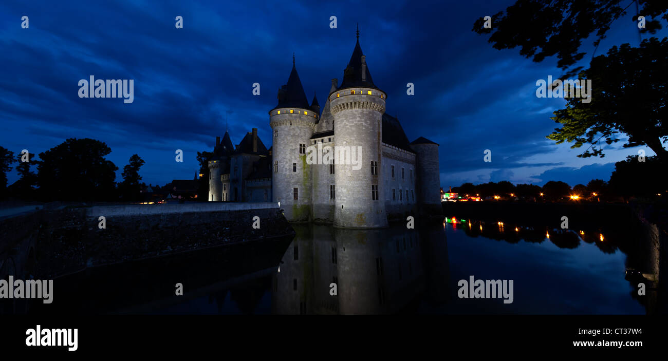 Chateau de Sully, Sully-sur-Loire, Loire river valley, France. Charles ...