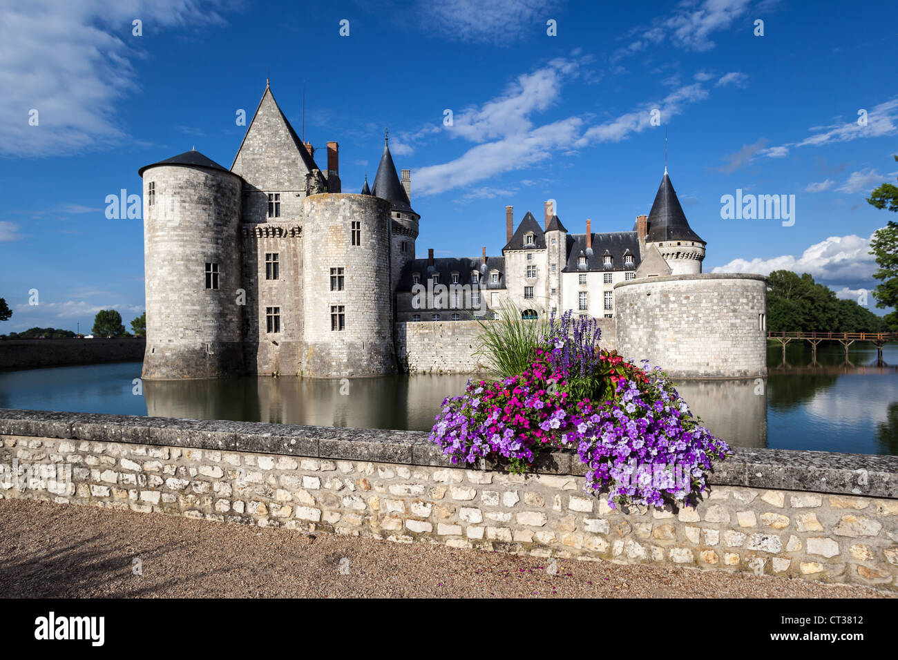 Chateau de Sully, Sully-sur-Loire, Loire river valley, France. Charles ...