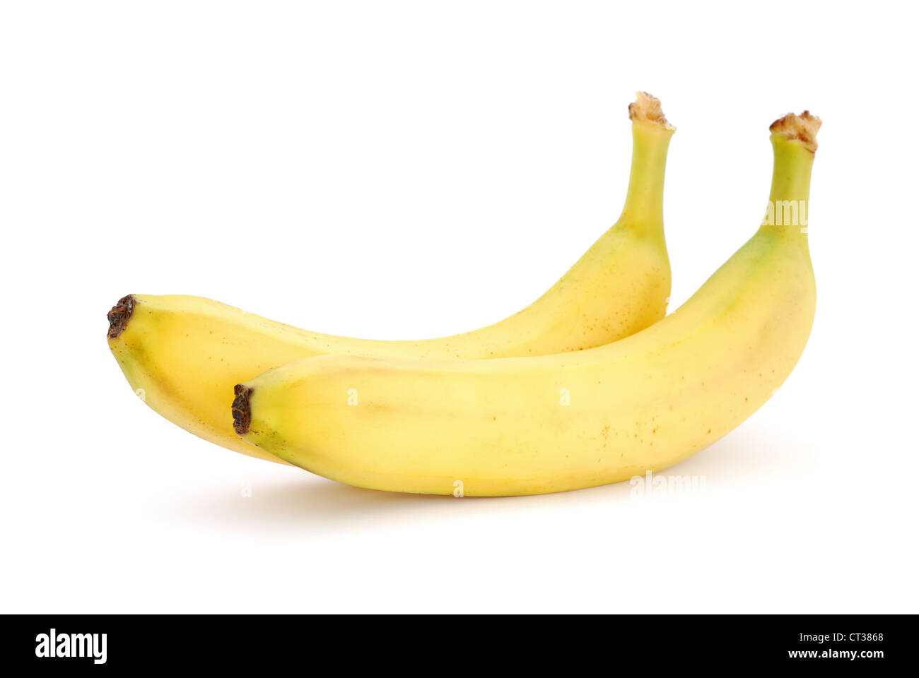 Two bananas isolated on white background Stock Photo - Alamy