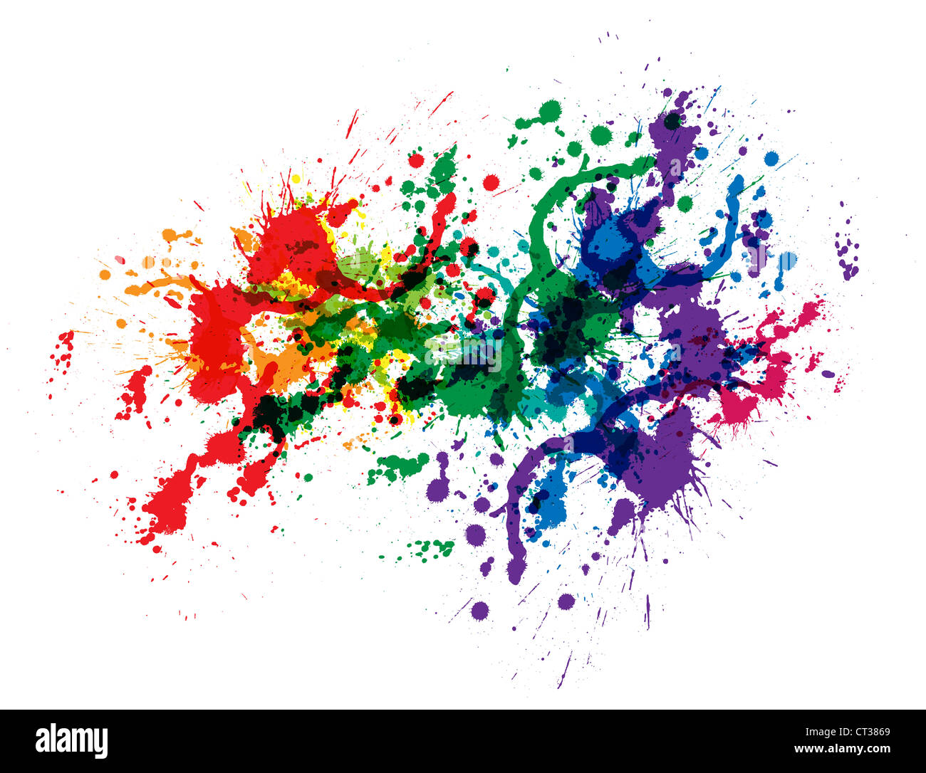 Color paint splashes. Gradient background Stock Photo - Alamy