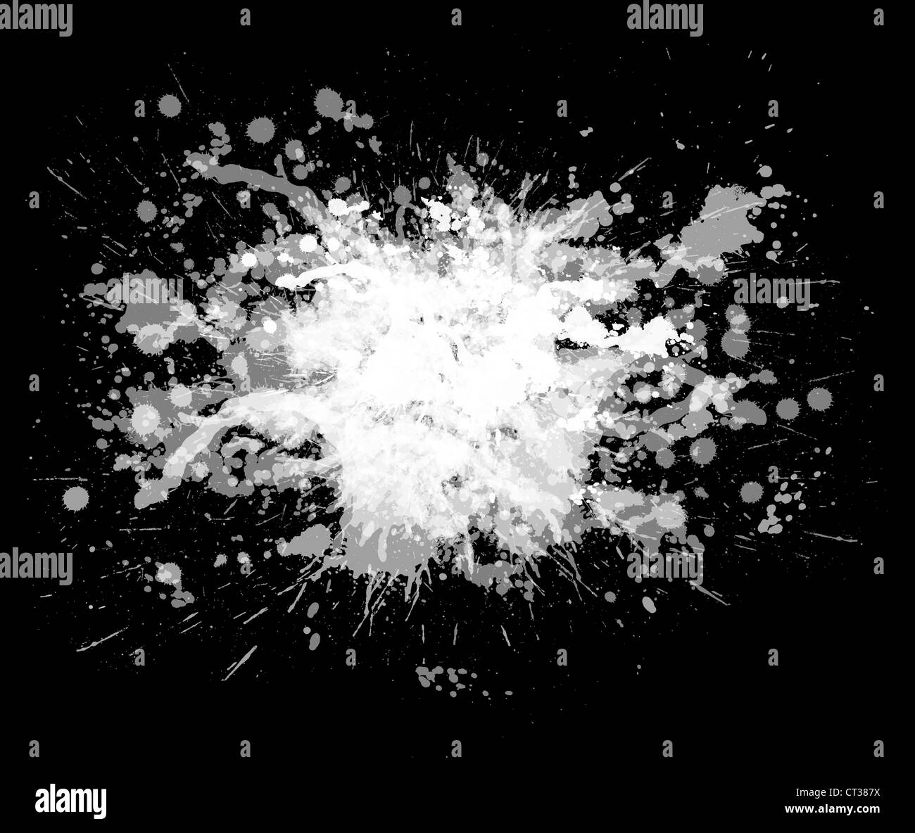 ink blot on a white background. Isolated illustration Stock Photo - Alamy