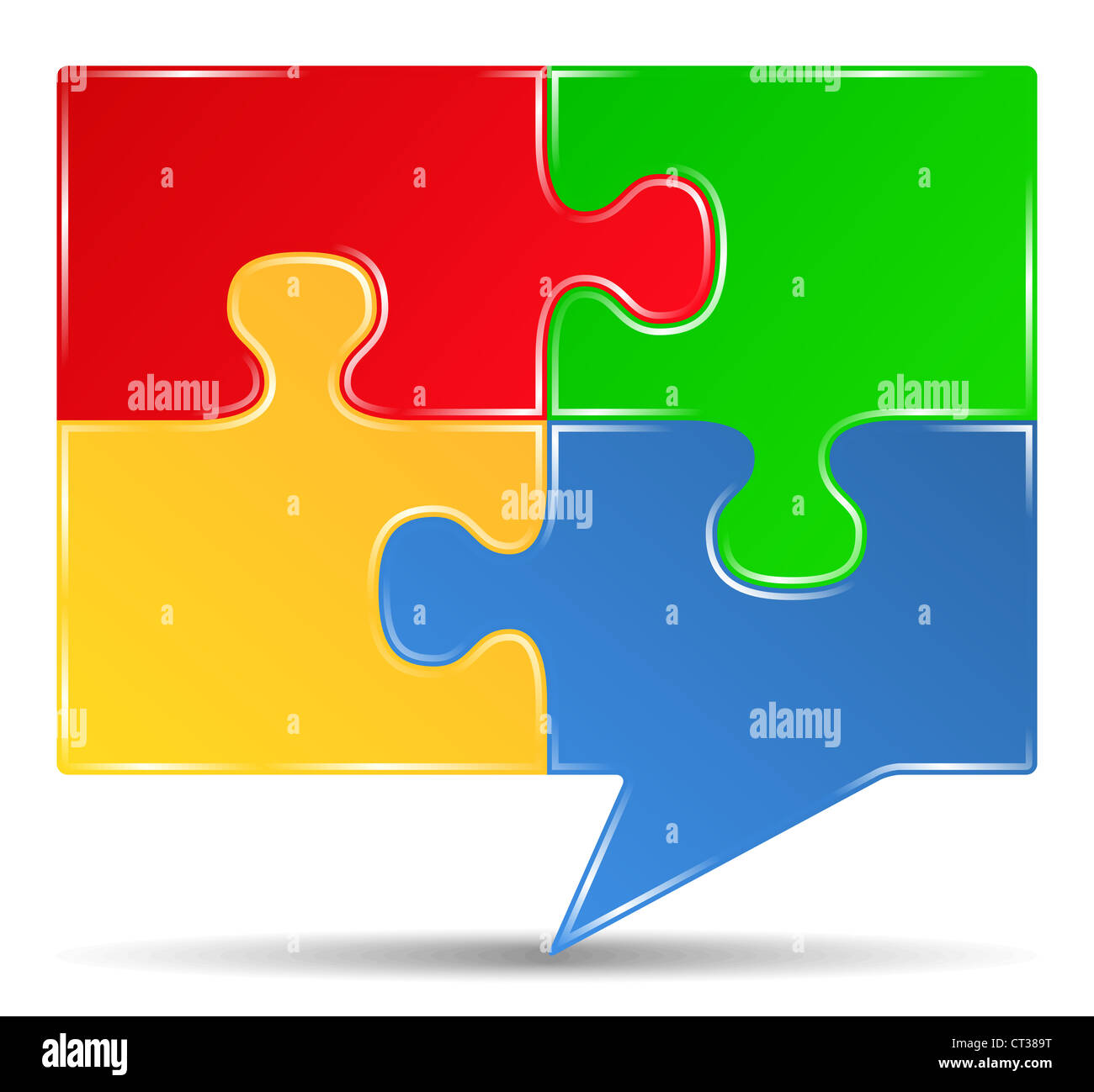 Speech bubble puzzle hi-res stock photography and images - Alamy