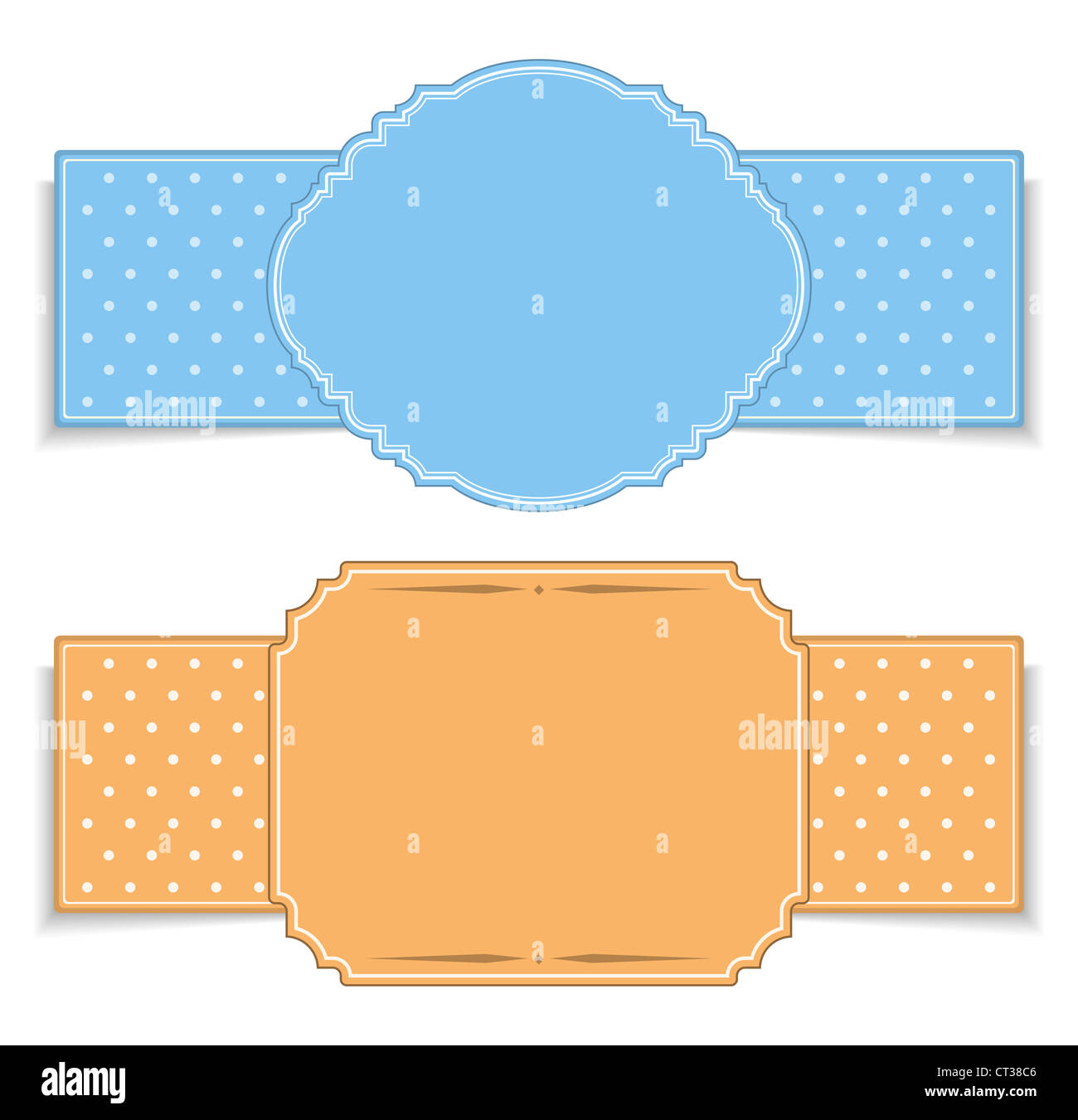 Vintage labels border background Cut Out Stock Images & Pictures - Alamy