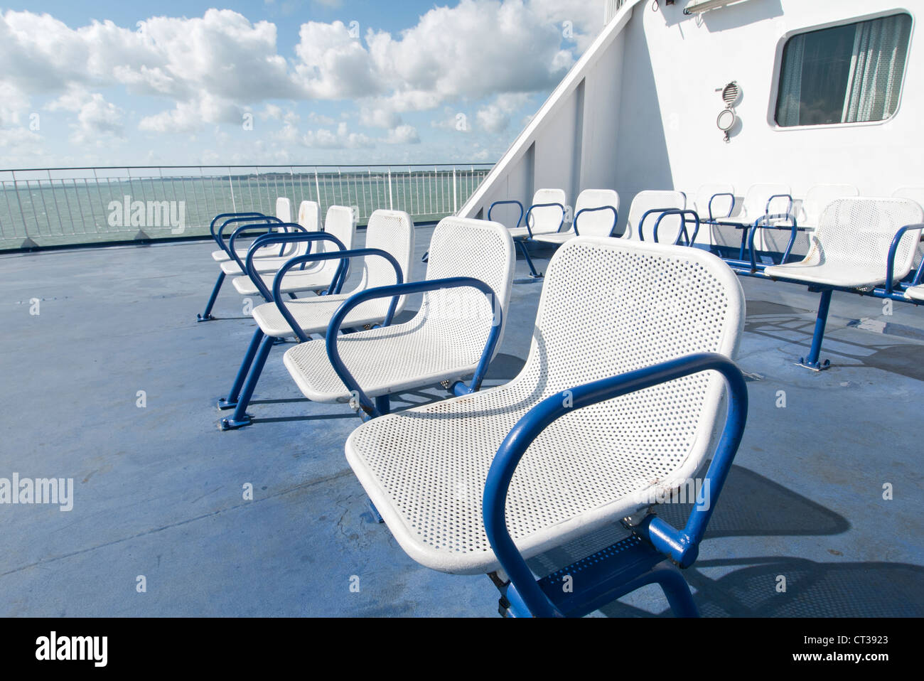 deck of the Isle of Wight ferry Stock Photo - Alamy