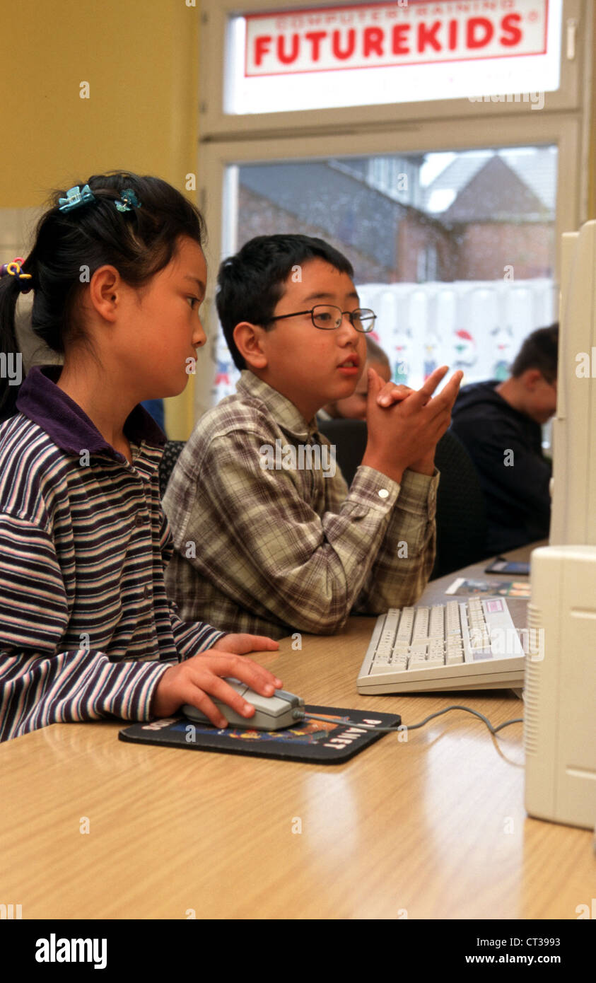 Future Kids, Computer Training for Children Stock Photo - Alamy