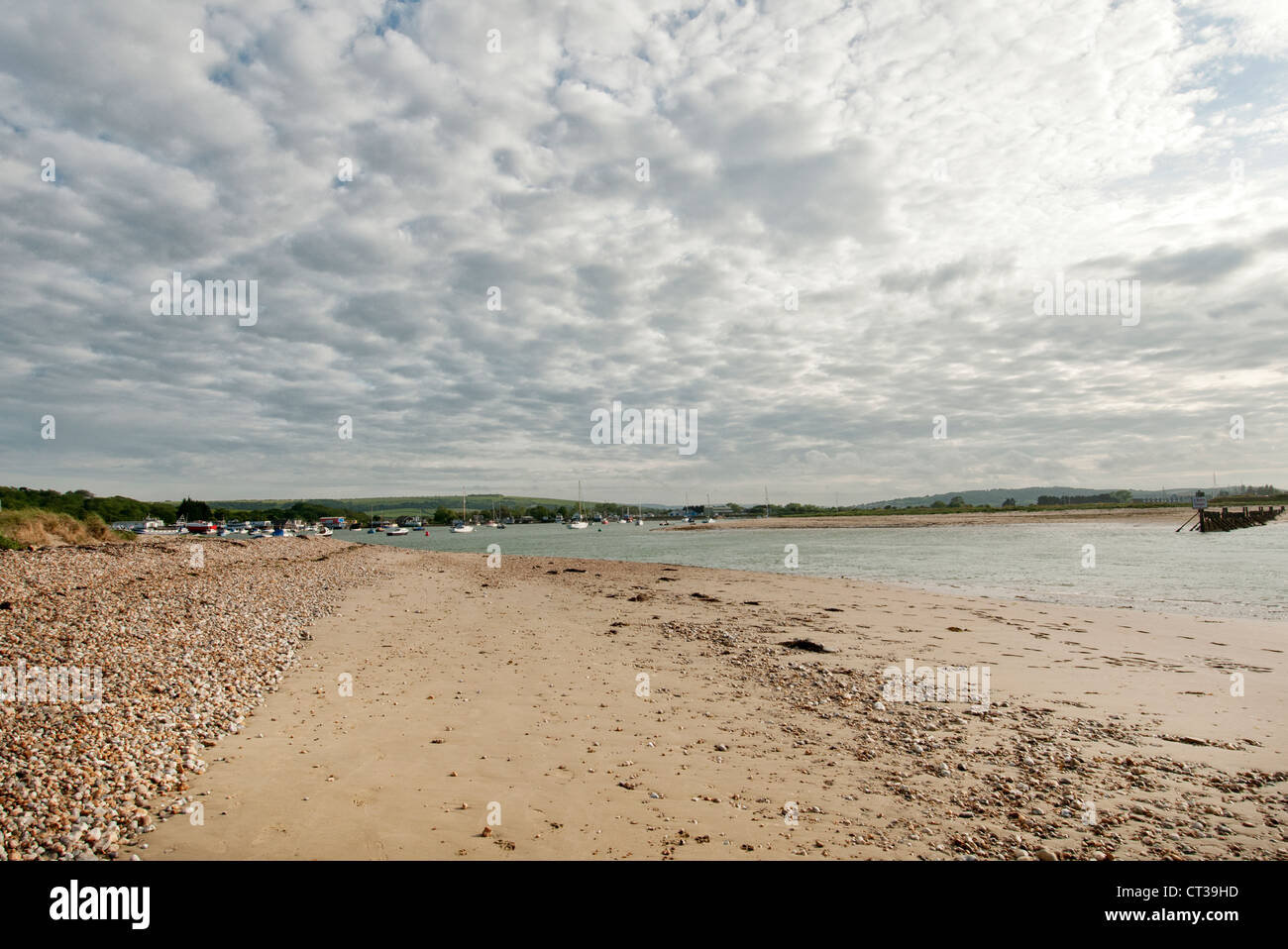 Bembridge harbour and beach isle of wight Stock Photo - Alamy