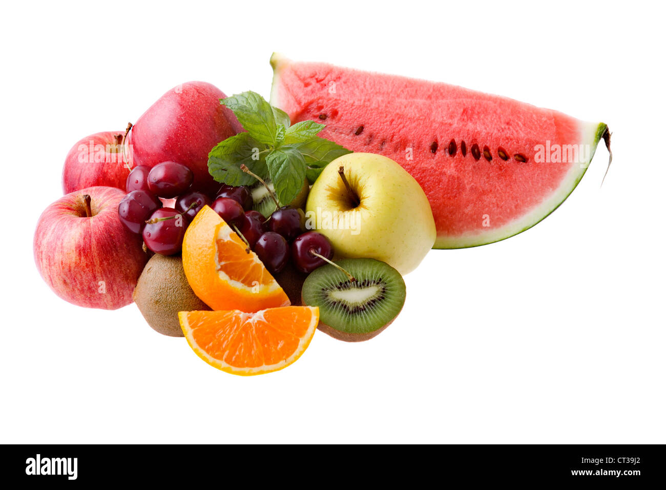 fruits isolated on white background Stock Photo - Alamy