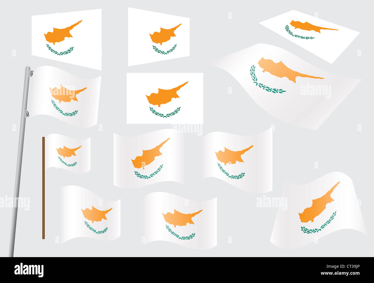 Cyprus flags collection hi-res stock photography and images - Alamy