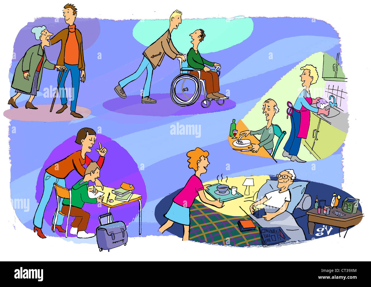 Helping help aid aiding Cut Out Stock Images & Pictures - Alamy