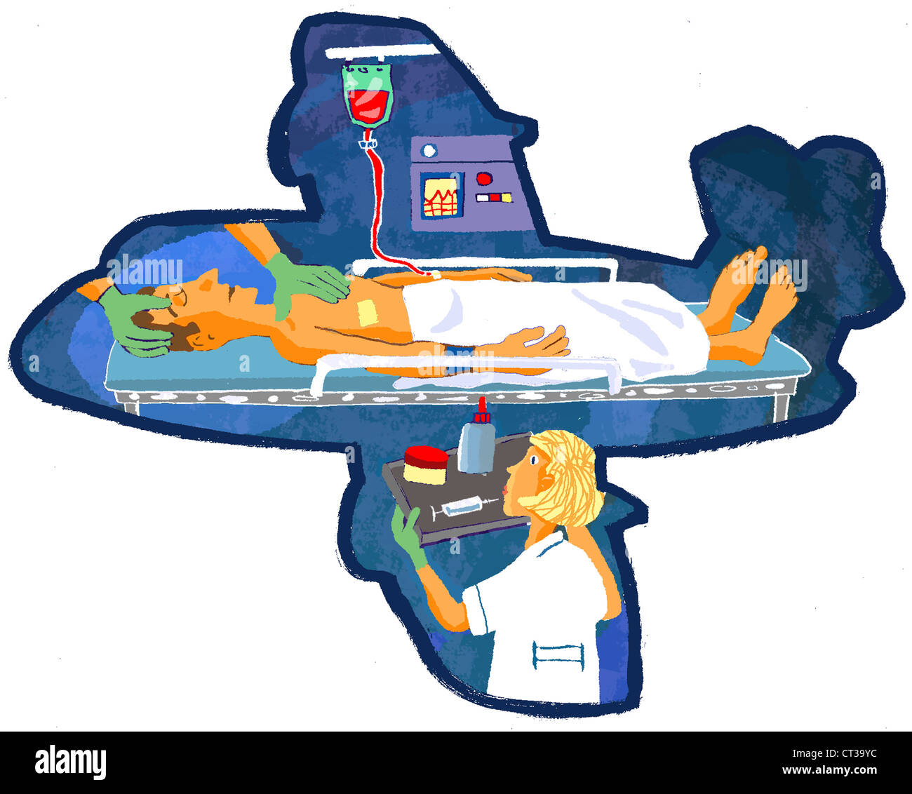 Bed ridden medical illustration hi-res stock photography and images - Alamy