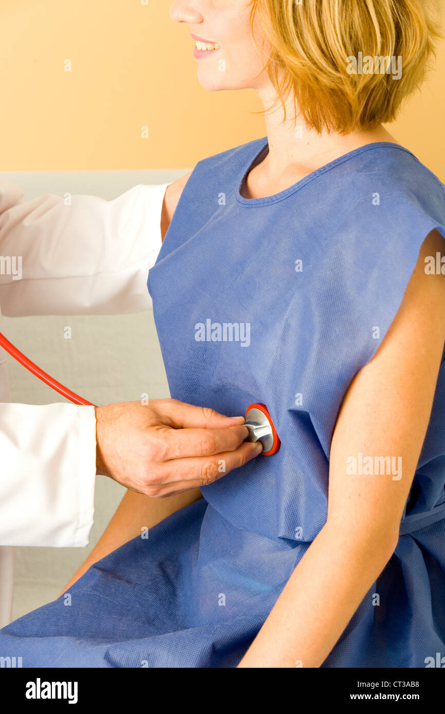 Auscultation woman cardiac hi-res stock photography and images - Alamy