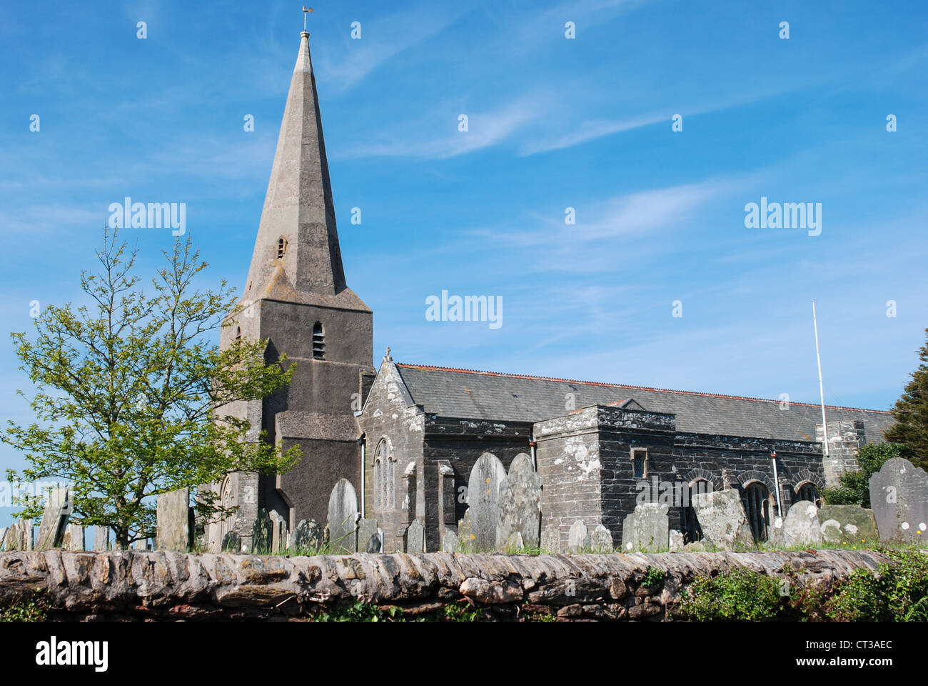 Parish church in Marlborough in the South Hams, Devon Stock Photo - Alamy