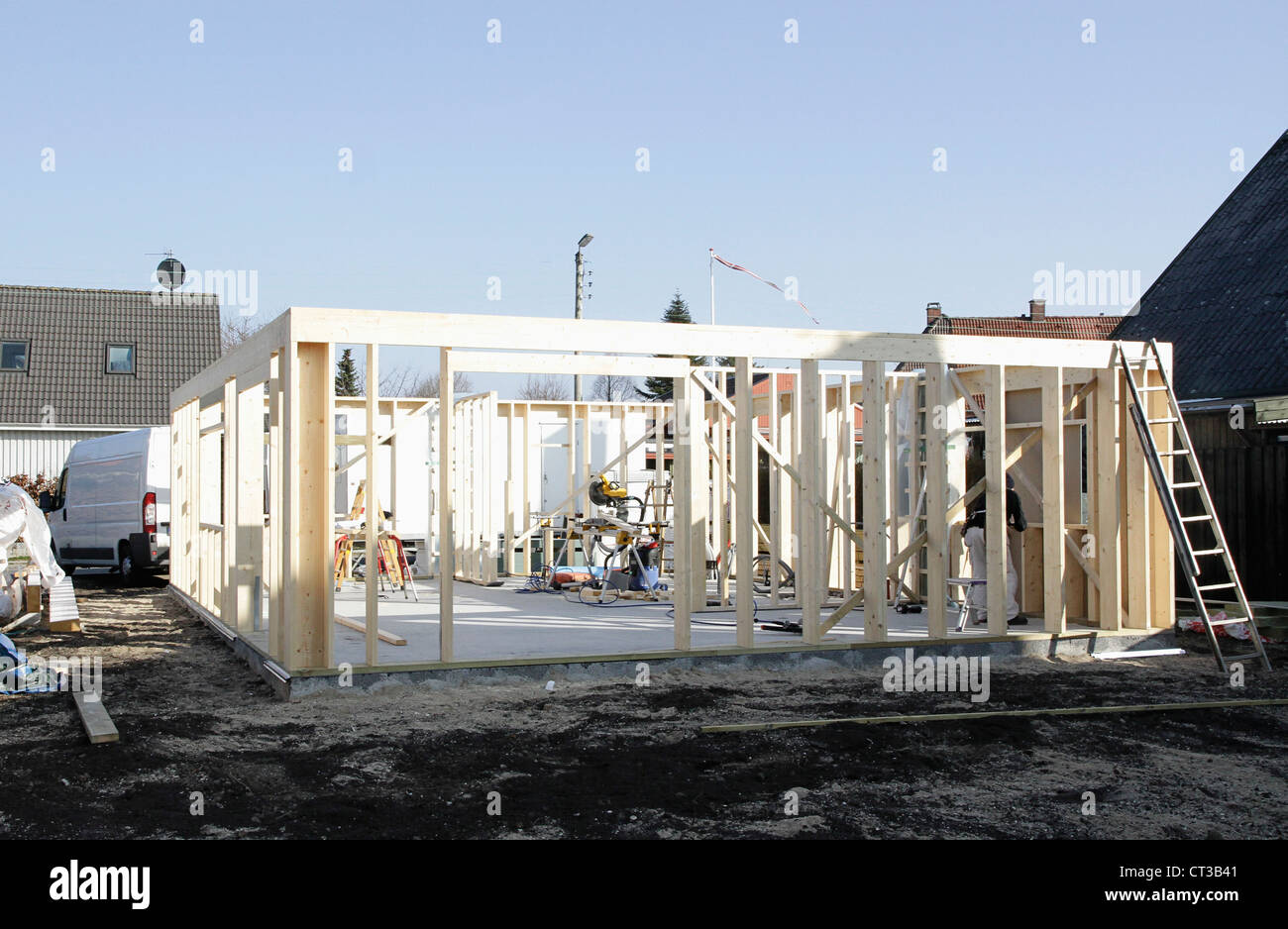 New structure on construction site Stock Photo - Alamy