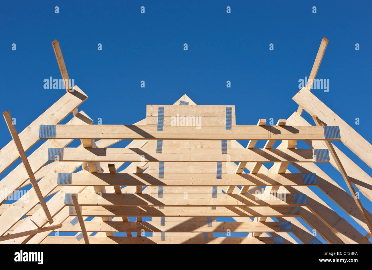 Roof of building under construction Stock Photo - Alamy