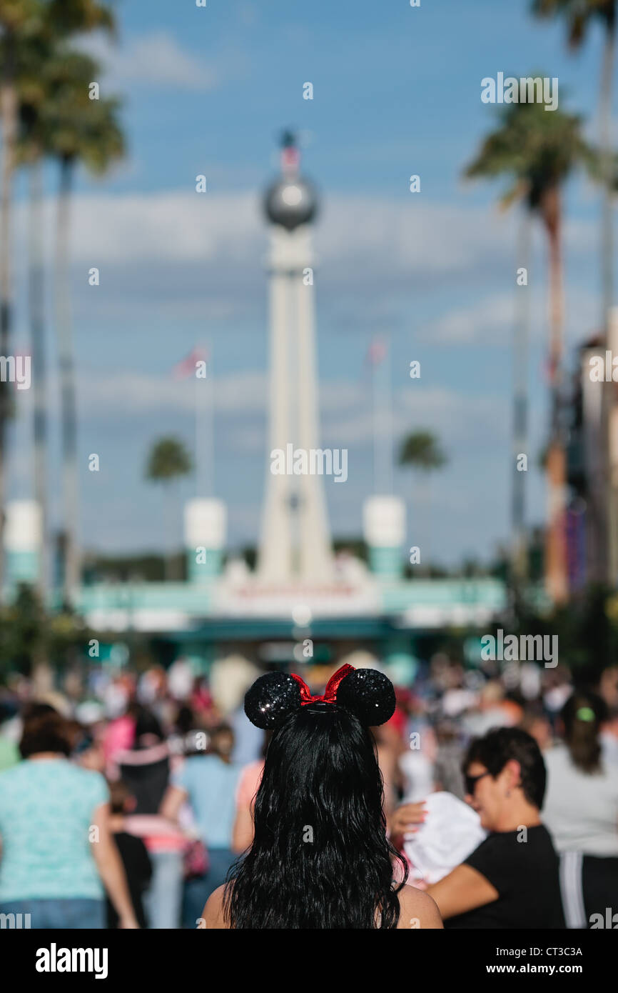 Woman with Mickey Mouse ears hairband Hollywood Studios, Walt Disney ...